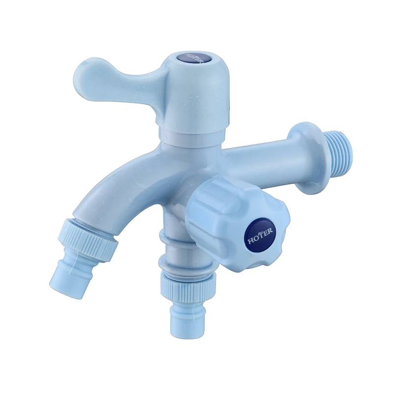 Abs Plastic Double Water Tap One In Two Out Multifunctional Washing ...