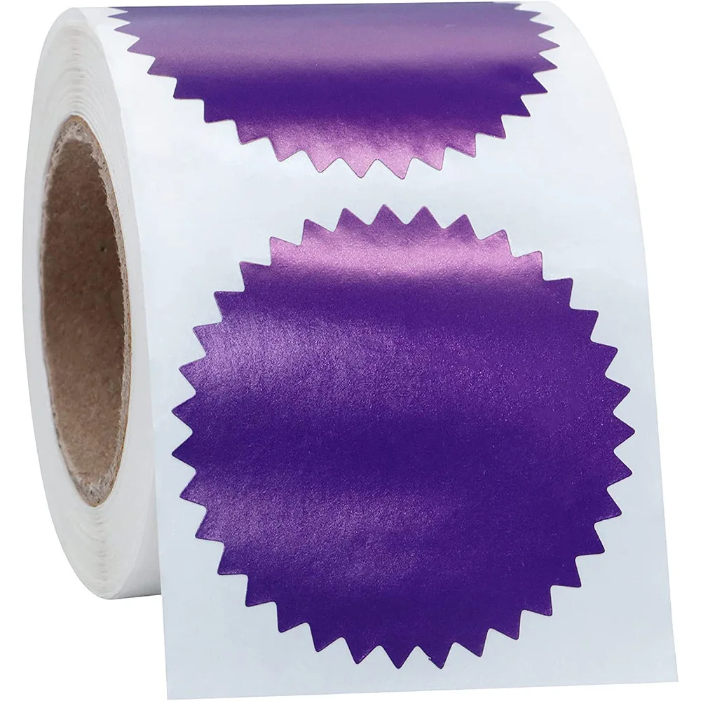 Custom Gold Metallic Certificate Sealing Labels Awards Legal Embossing ...