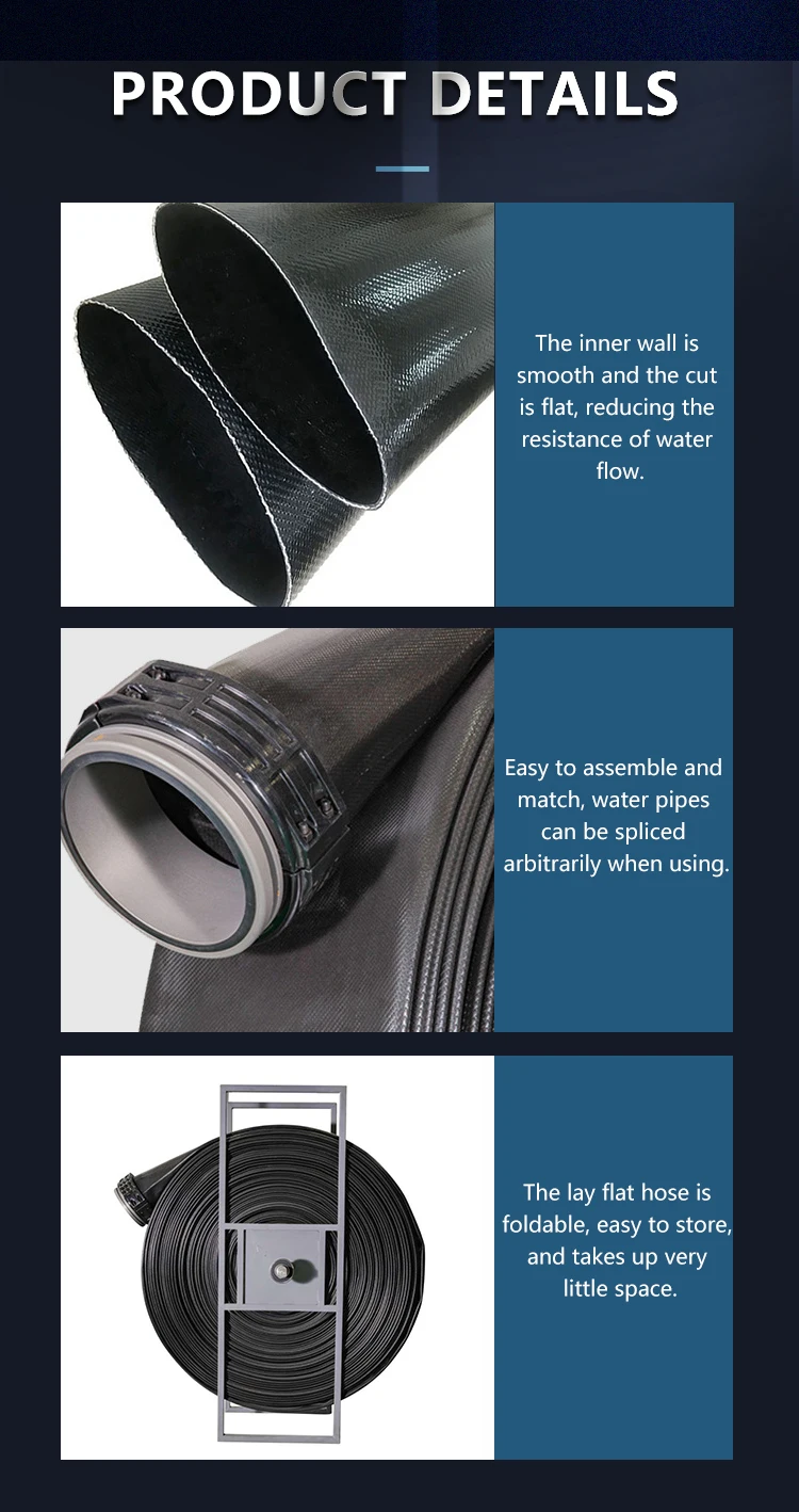 Black Lightweight Fire Fighting Hose Discharge Water Pu Pipe High ...