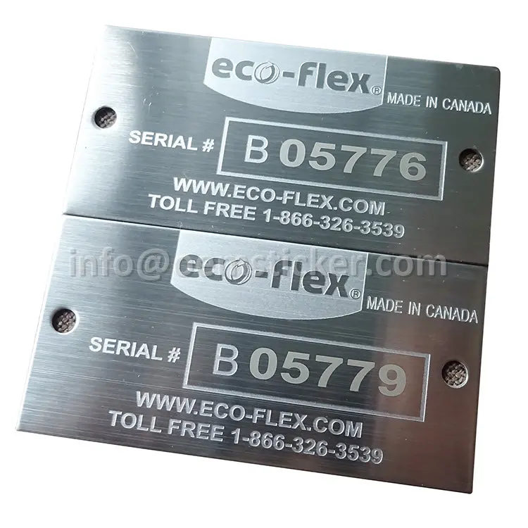 Custom Metal Identification Barcodes - Anodized Aluminium