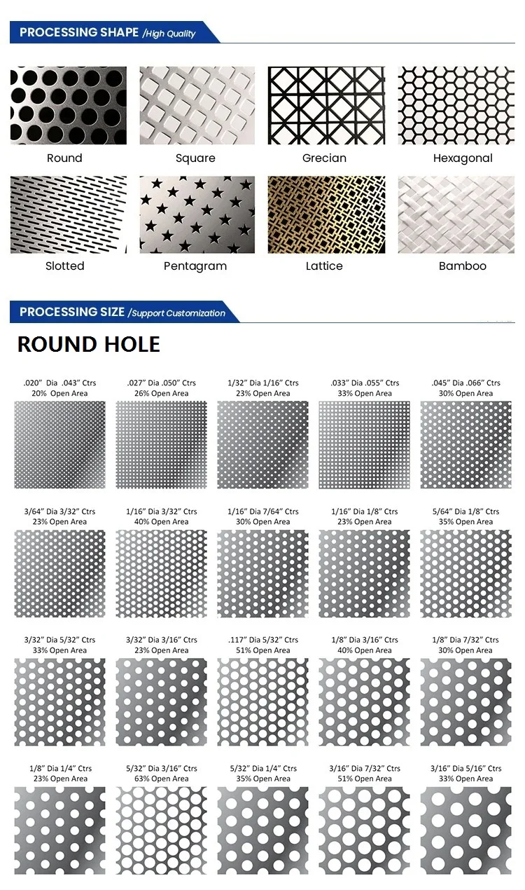EKOO Powder Coated Decorative Perforated Metal Sheets