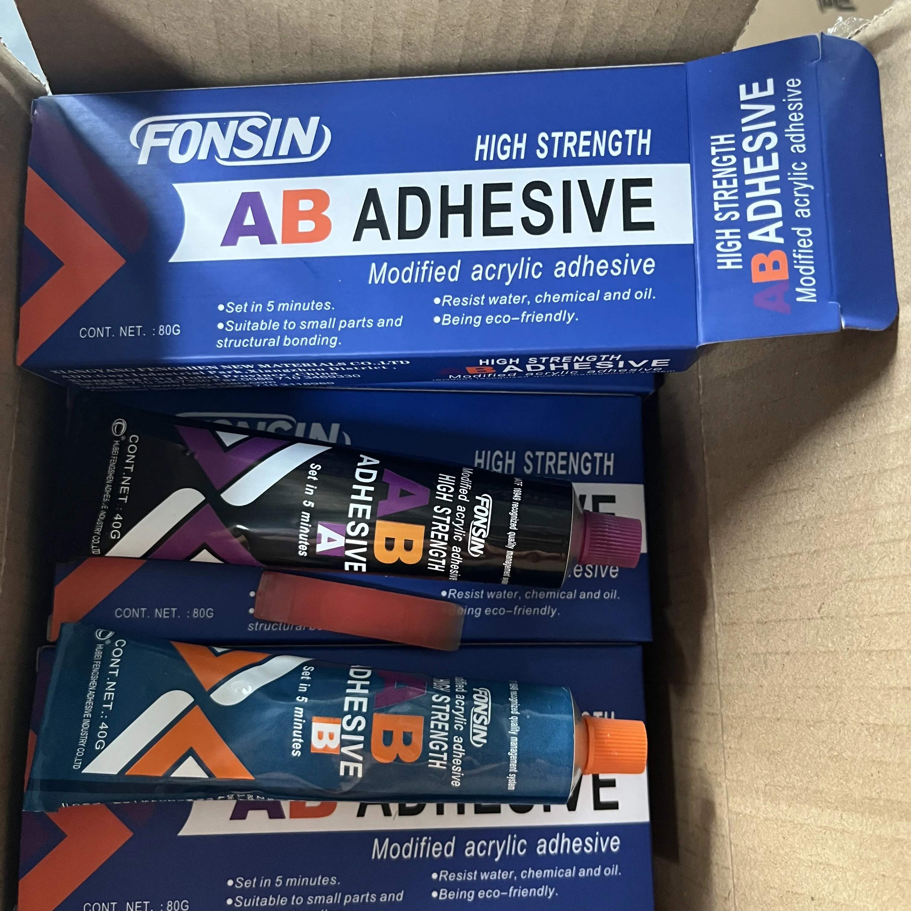 80g Box Package Modified Tcm Sparko Acrylic Ab Clear Epoxy Metal Repair ...