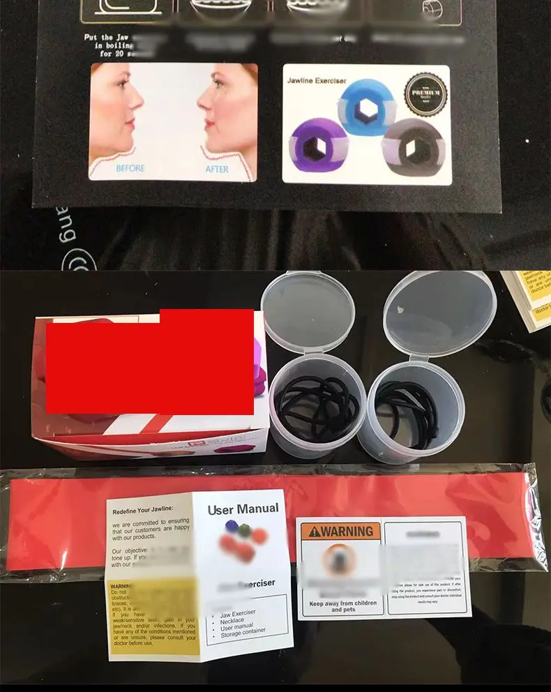 Urchoice Silicone Jawline Exercisers Jaw Exercise Balls Magnetic ...