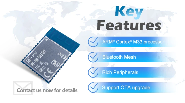 Rf-bm-bg24b1 Iot Wireless Connectivity Module Silicon Labs Efr32bg24 Ble Mesh Ble5.3 Module ...
