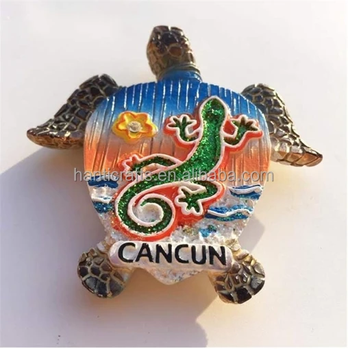 Resin 3d Cancun Mexican Turtle Refrigerator Magnet - Buy 3d Turtle ...