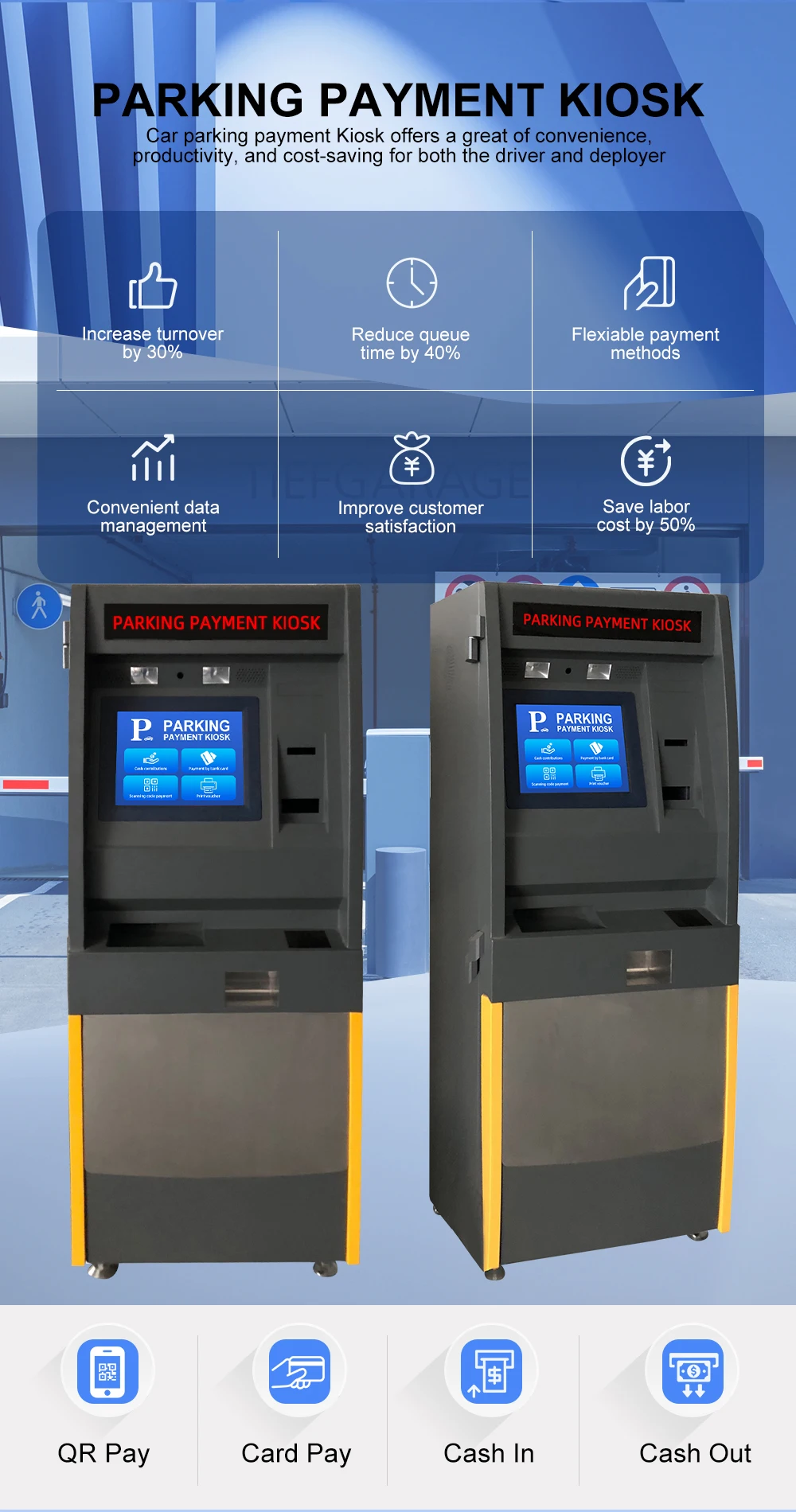Smart Parking Lot Payment Machine Kiosk Parking Payment Kiosk With ...