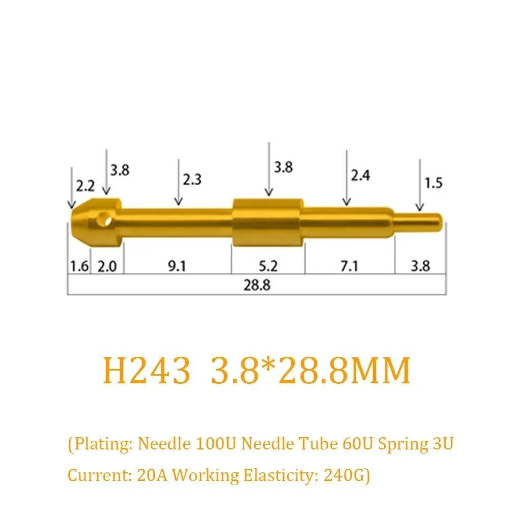 Pogo Pin High Current Spring Loaded Connector 1a 2a 5a 10a 20a High ...