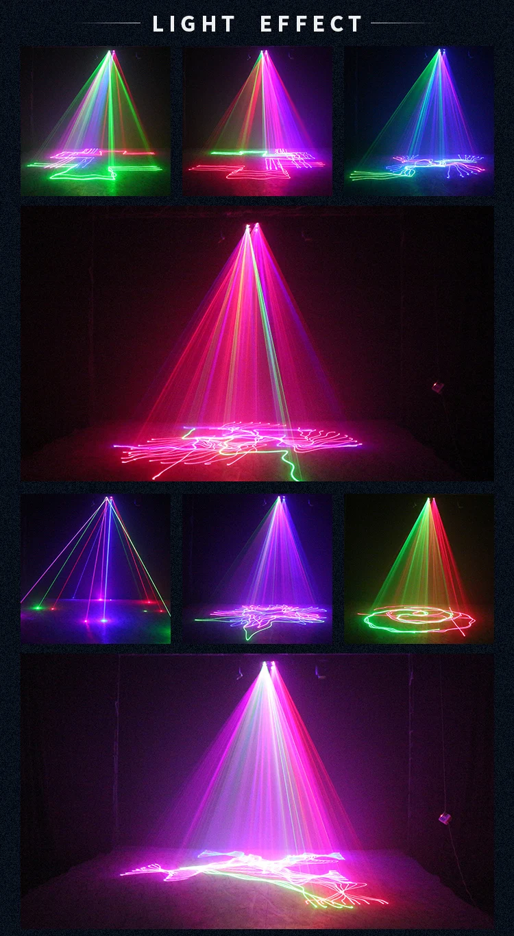 Double Layer 4 Eyes Lazer RGB Y 4 Colors DJ Club KTV Strobe Light ...