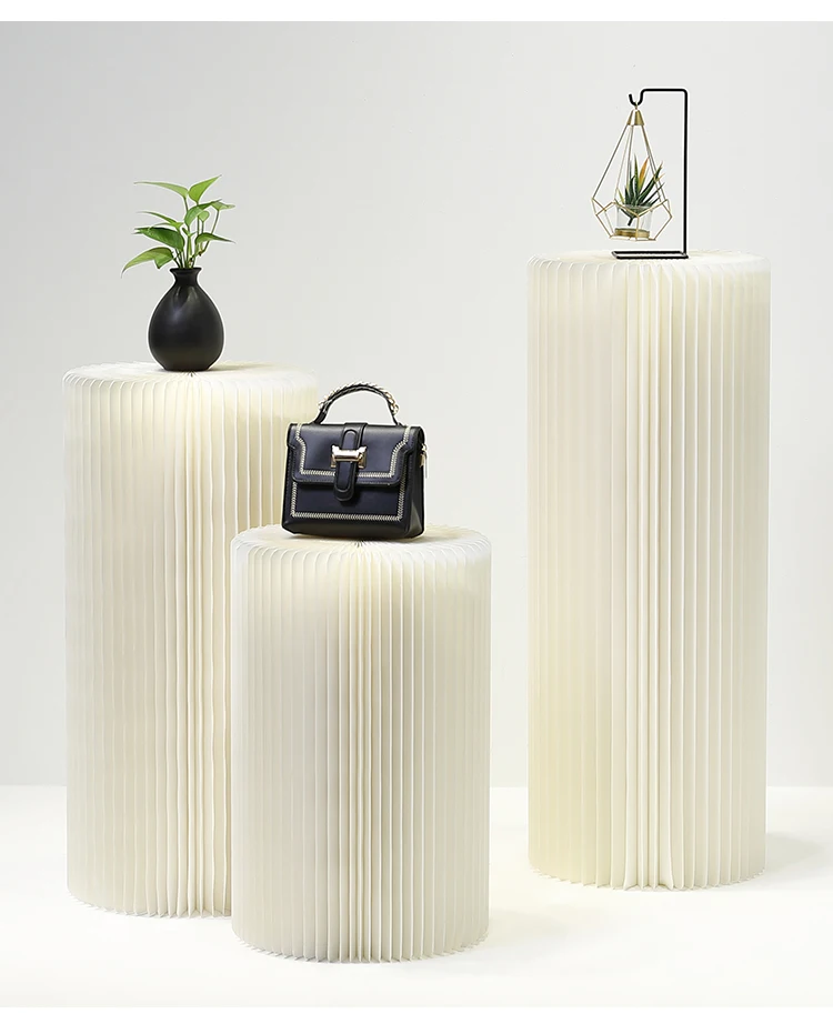 Modern Portable White Round Columns for Wedding Parties