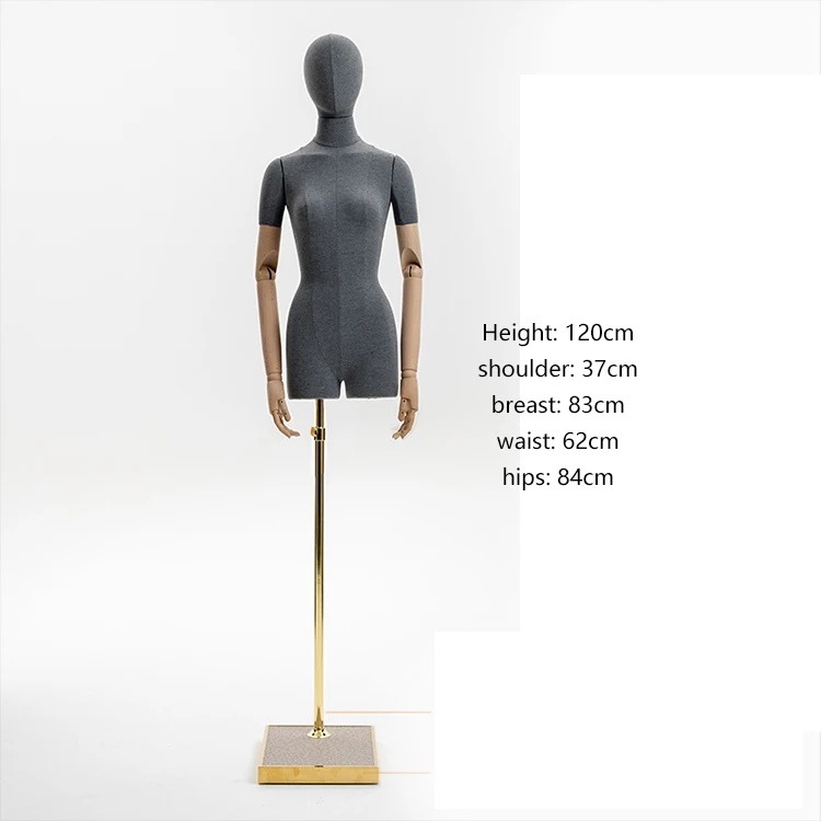 Wholesale Clothing Store Half Body Mannequin Female Torso Adjustable ...