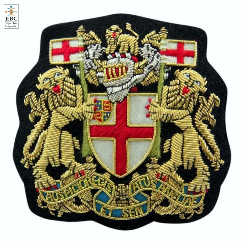 Family Crests,Hand Embroidered Gold / Silver Bullion And Silk Thread ...