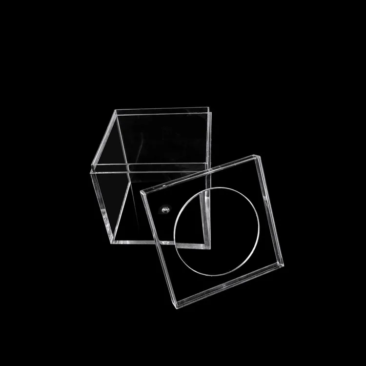 1x1x1inch Mini Acrylic Magnifying Box for Mineral Specimens