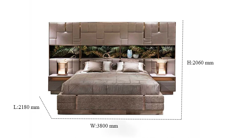 Luxury Classic Design Modern Fabric King Size Bed Set Wood King Latest ...
