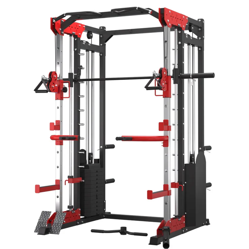 MKAS Commercial Power Squat Rack Cage Multi-Function Station for Home ...