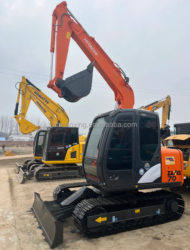 Japanese Made Second-hand Hitachi ZX70 Household Excavator 7-ton Excavator Mini ZX70 Used Track ...