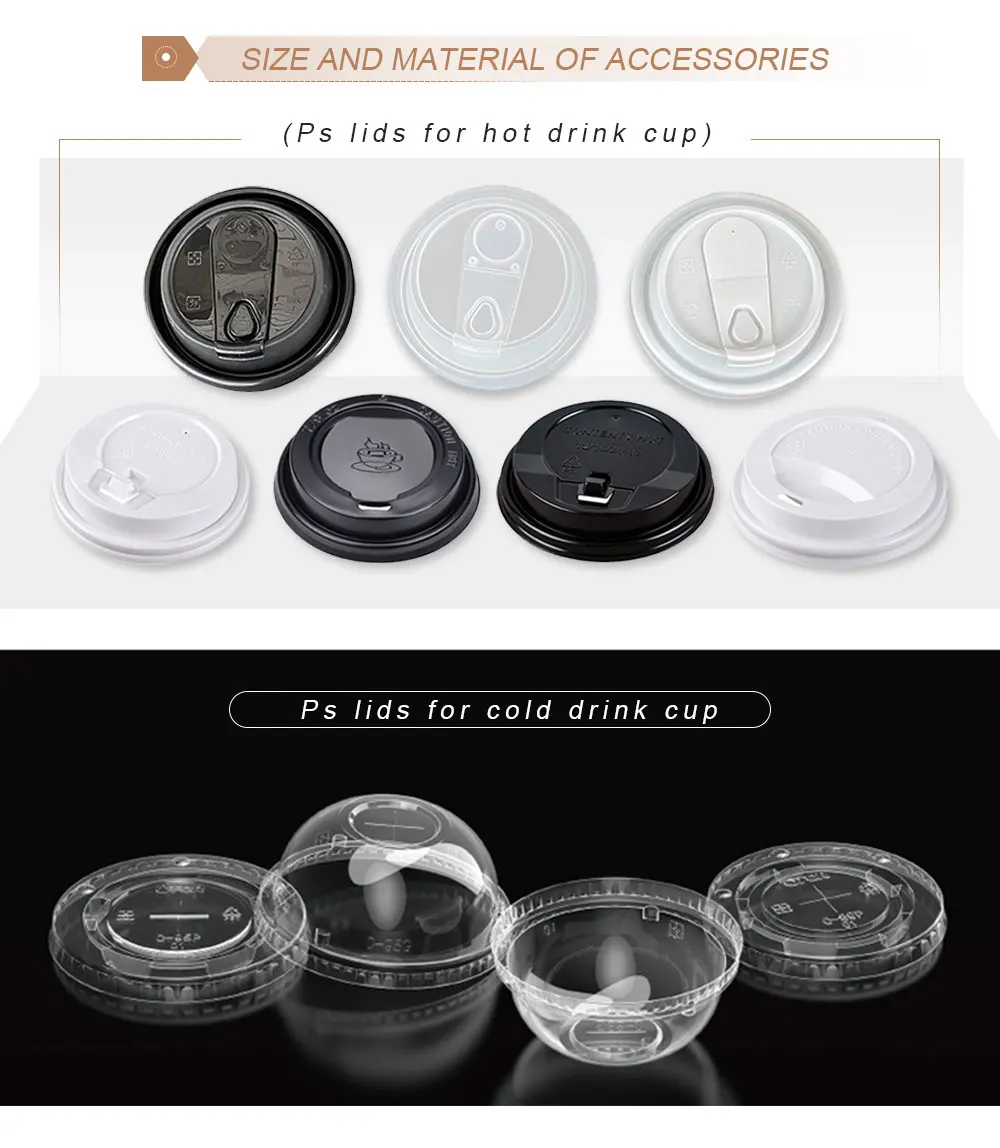 12oz Disposable Paper Cups Paper Coffee Cups Hot/Cold Beverage Drinking ...