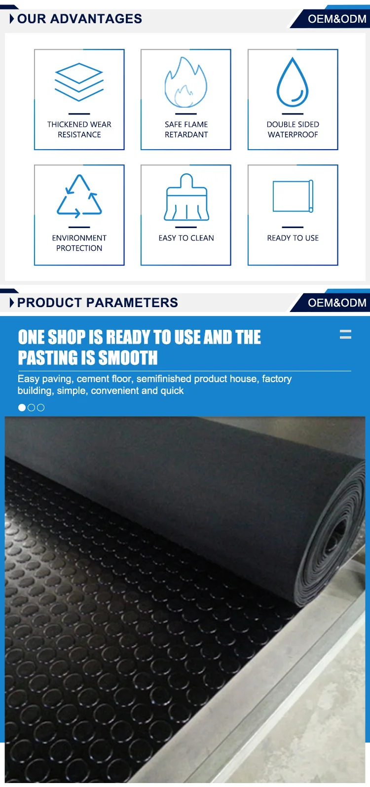 Rubber Flooring Mat Anti Slip Round Dot Coin Rubber Flooring Mat - Buy ...