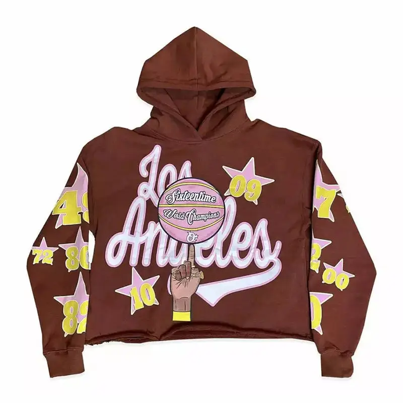 Fashion High Quality Street Wear Hoodies Oversized Pullover Printed ...