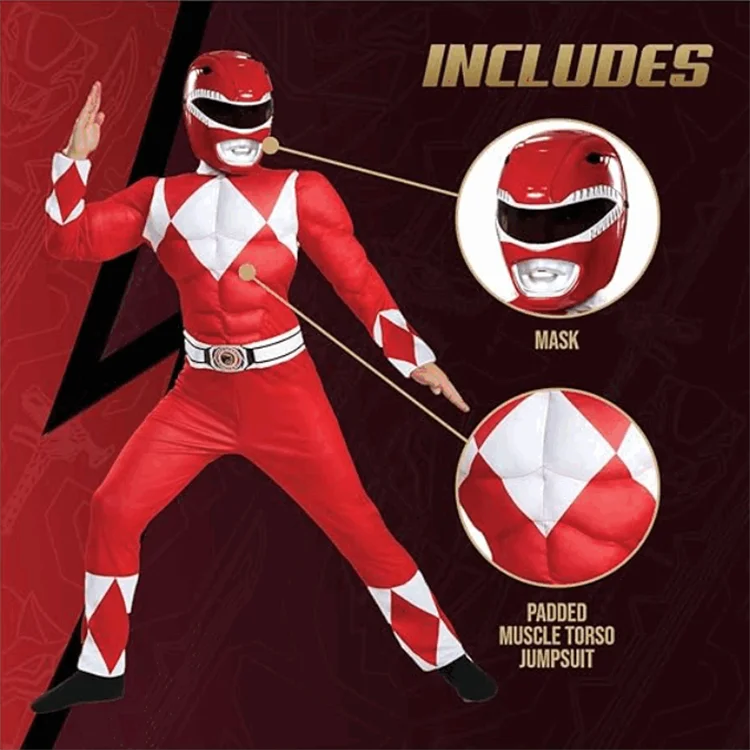 Kids Power Rangers Dress Up Costume Halloween Birthday Cosplay Costume ...