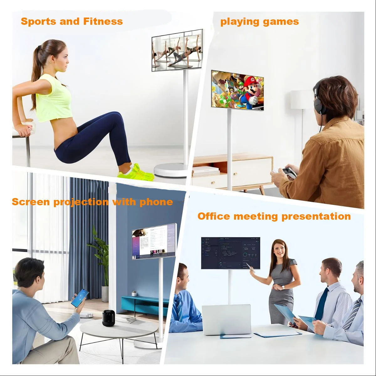 21.5 Inch Rollable Smart Screen - Portable TV with Android12