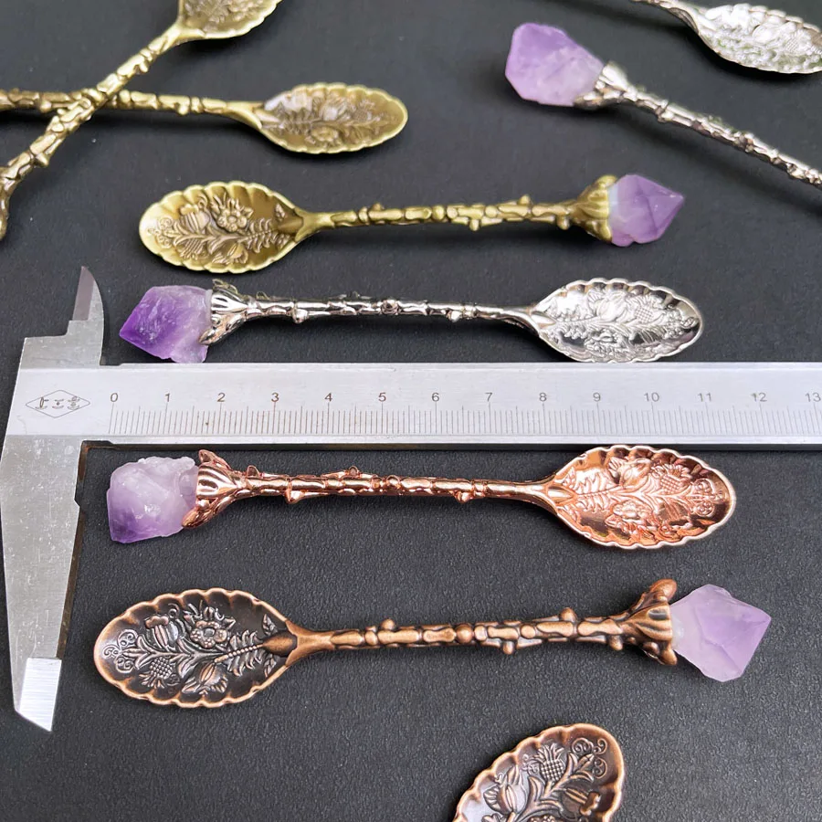 New Arrivals Brown Rose Gold Tea Set Healing Stones Amethyst Quartz ...