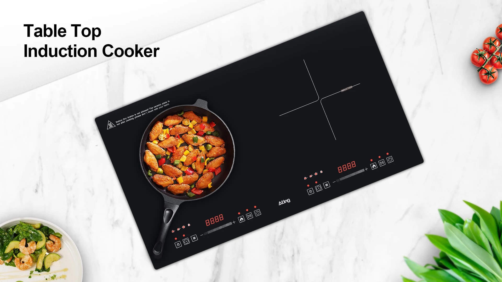 Built-in 5 Burner Induction Hob Touch Stove Electrical Cooker Five ...