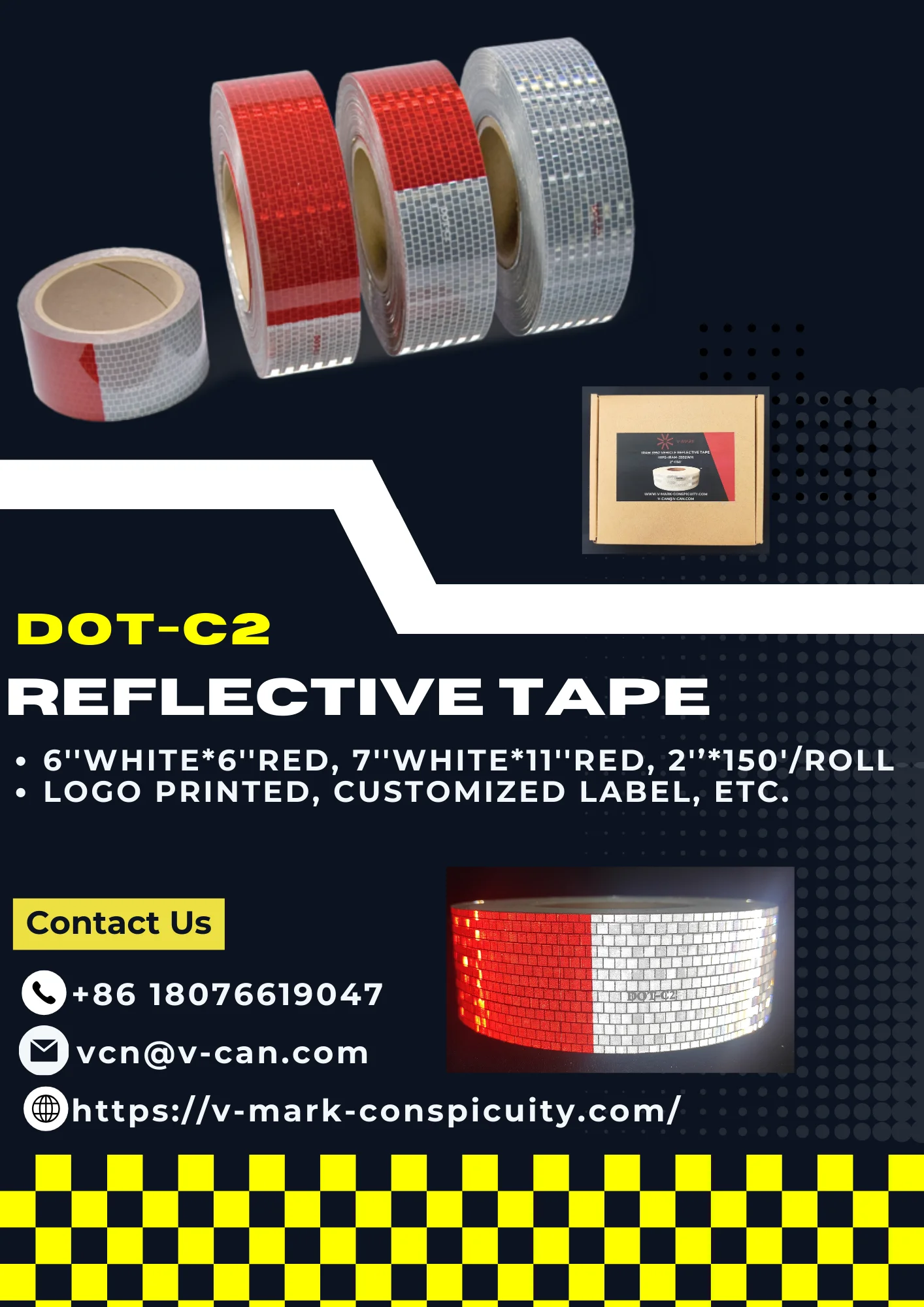 Square Reflective Grid Checkered Pattern Reflective Tape for Truck Car ...