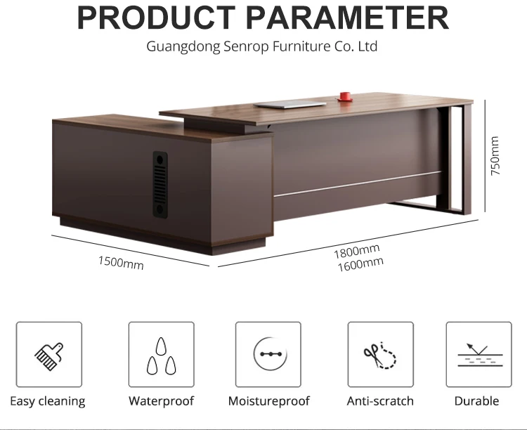 Wholesale Modern Executive Desk Office Furniture Table Anti-scratch L ...