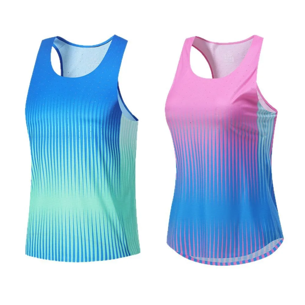 Custom Lightweight Marathon Tank Top Breathable Sporty Polyester ...