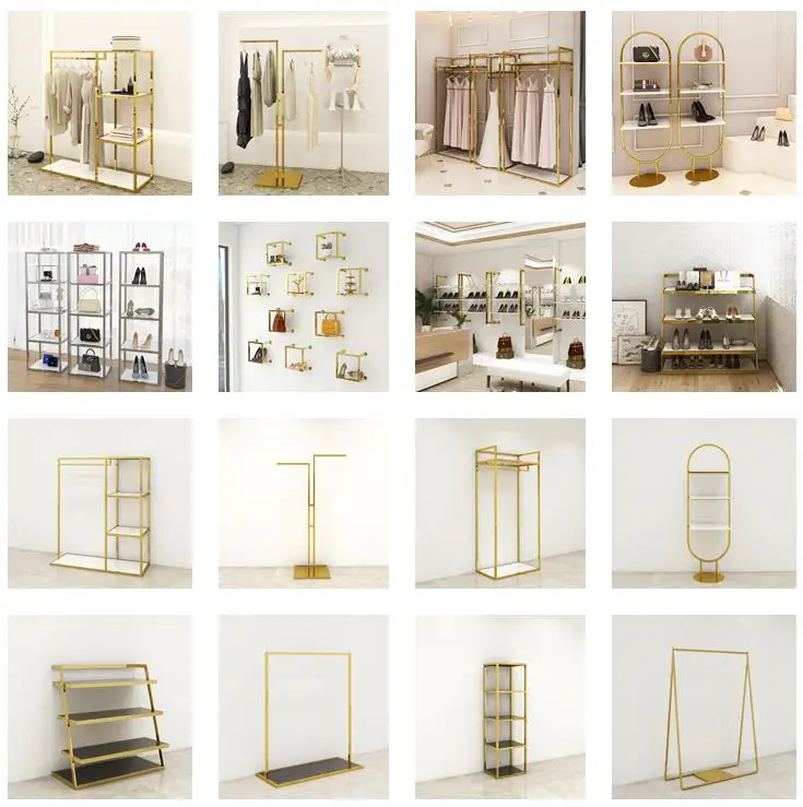 Fitting Room Shop Interior Design Ideas - Wall Mounted Display Rack