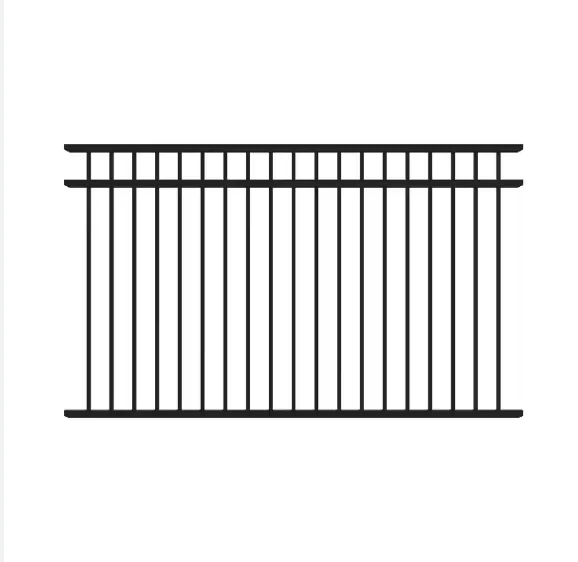 zinc steel fence panel outdoor steel fence design black coated steel ...