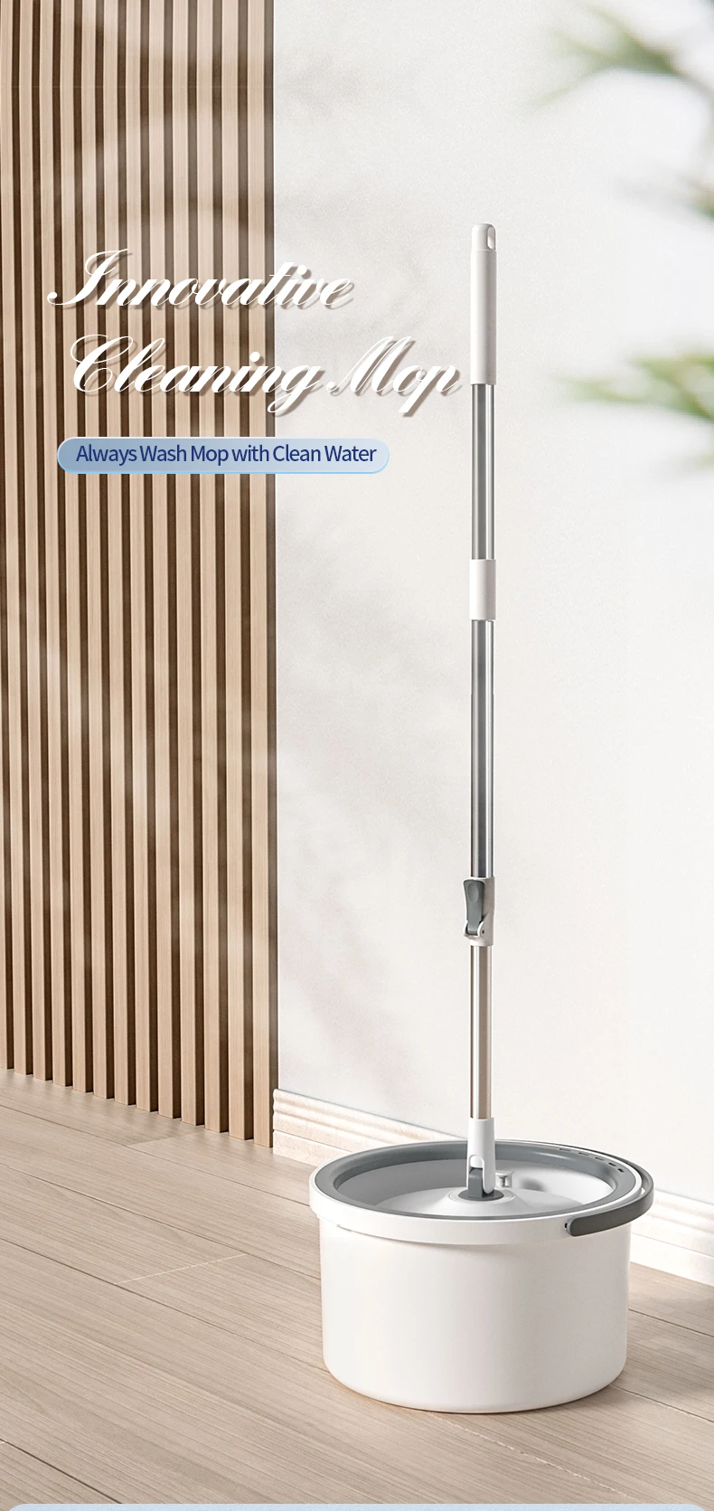 New Products Spin Single Mops Bucket Floor Cleaning Lazy Hand Free ...