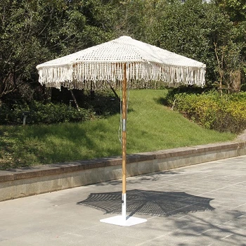 Luxury Outdoor Furniture Wooden Cotton Rope Woven Folding Garden ...