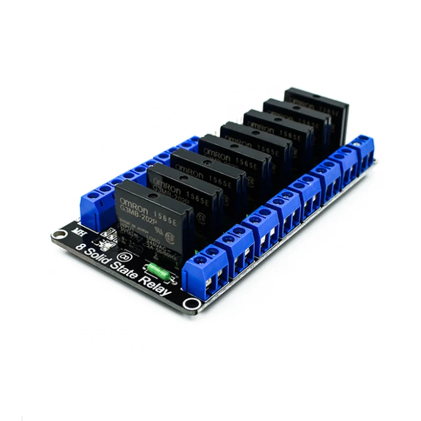 8-way low-level triggered solid-state relay Solid state relay with fuse ...