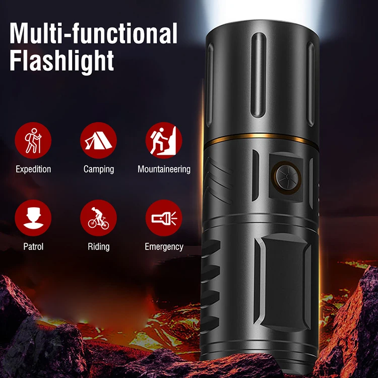 High Power 10000 Lumens LED Flashlight - 12 Hours Running Time