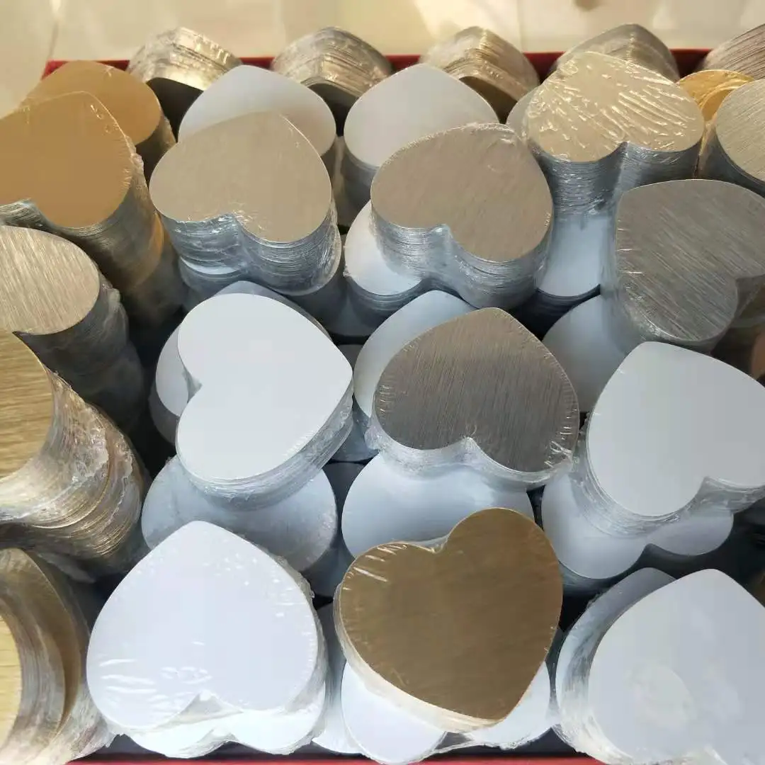 Custom Sublimation Aluminium Sheet Sublimation Disc Heart Inserts For ...