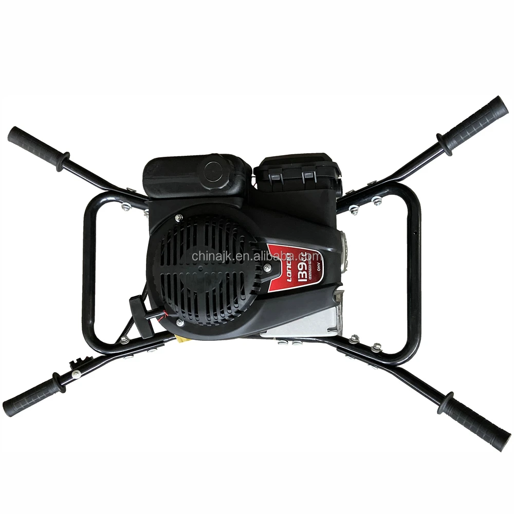 4 Stroke Power Head Heavy Duty 139cc Petrol Ground Drill With 12" 14 ...