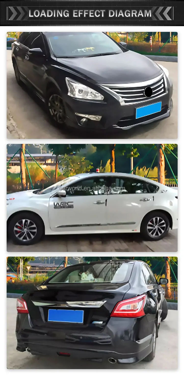 Nissan Altima 2013-2015 Body Kit: Front Lip, Rear Diffuser, and Side ...