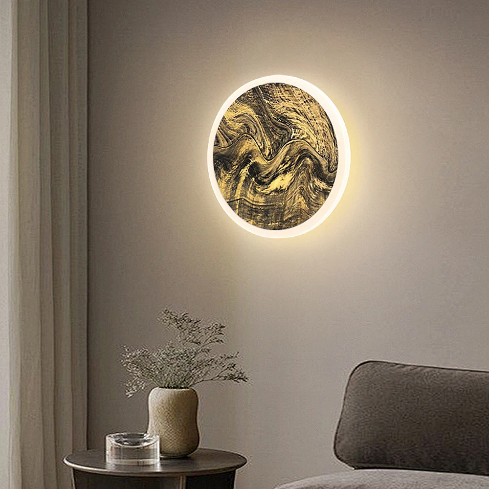 Nordic Modern Round Shape Indoor 2700k Rechargeable Wall Light For Home ...