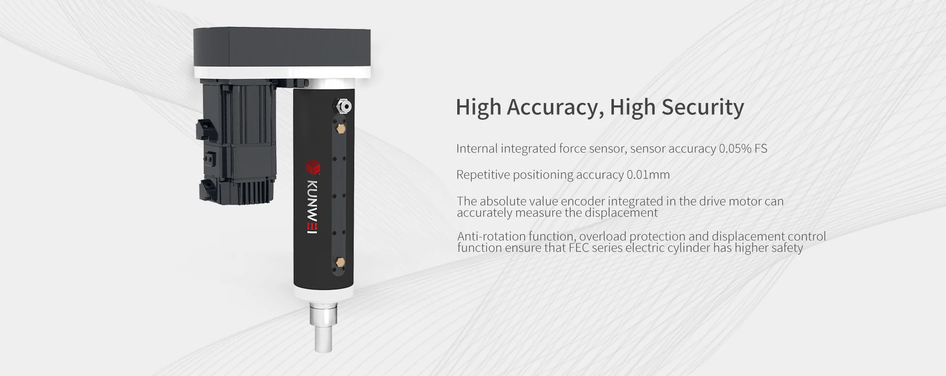 250mm/s Electric Cylinder Linear Actuator with Force Sensor