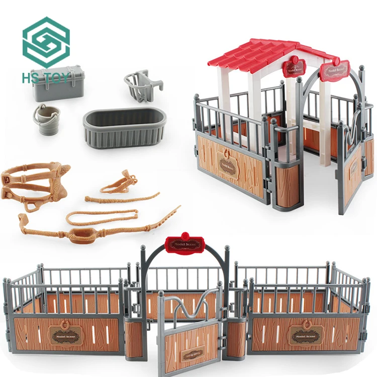 Hs Many Style Lovably Farm House Animals Toy Horse Stable Club Set ...