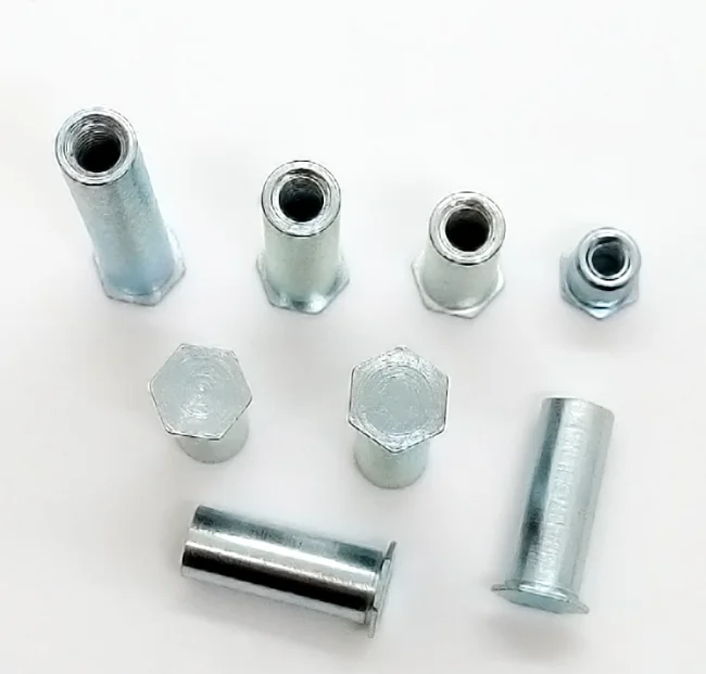 Customised Zinc Plated Hexagon Thru-hole Threaded Self Clinching Standoffs M2 M3 M4 M5 M6 ...
