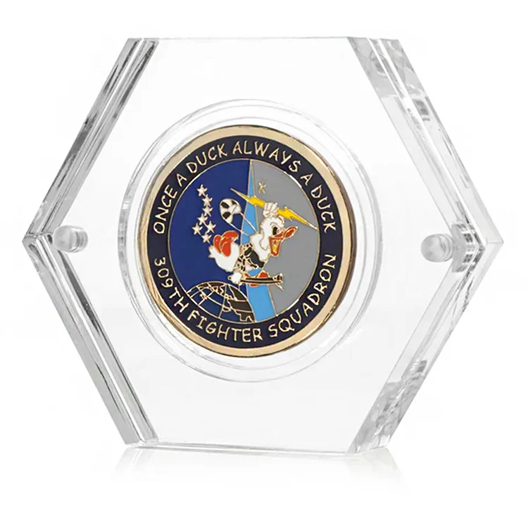 Clear Acrylic Challenge Coin Display Holder 0.2 Inch Groove Acrylic ...