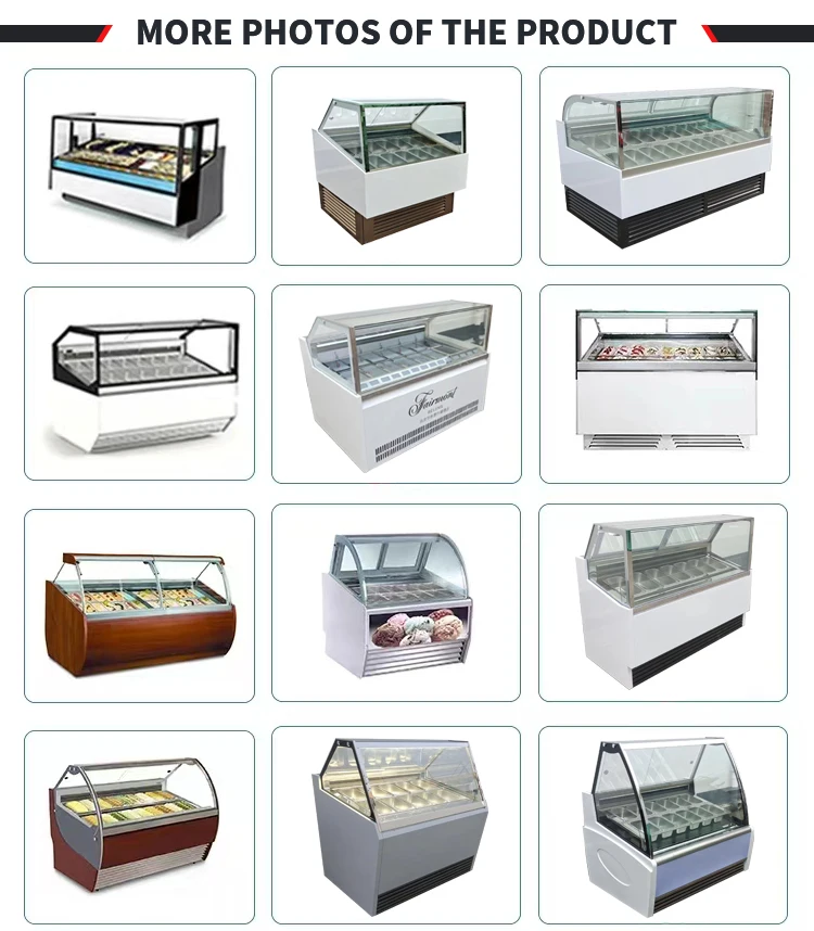 CE 3-4 pans Mini Gelato Ice Cream Display freezer hot sale 3 Flavors ...