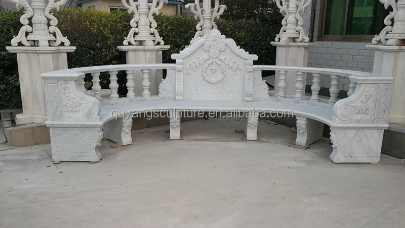 Outdoor Natural Stone Hand Carved Marble Stone Bench Antique Stone ...