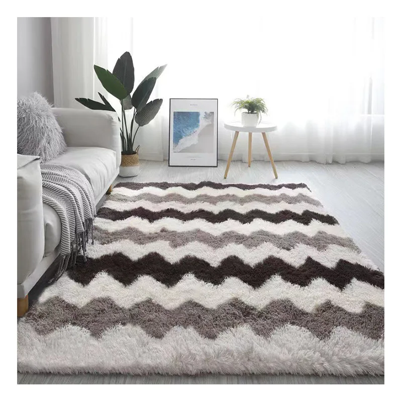Fluffy Carpets For Bedrooms Shaggy Rug Hot Selling Tie-dye Living Room ...