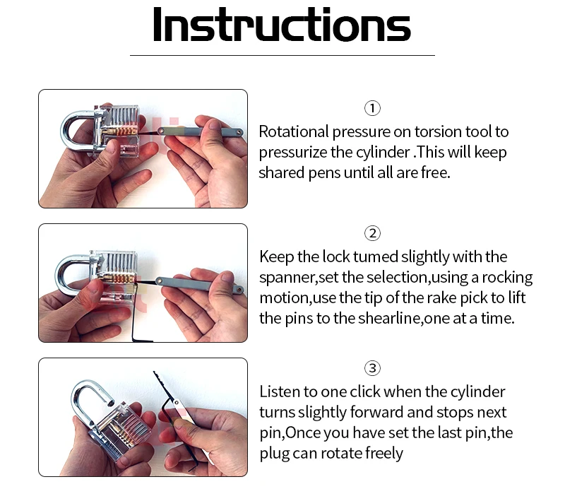Opening Door 12pcs Lock Pick Set Locksmith Tools Locksmith Supplies ...