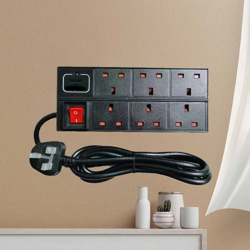 Oswell Supplier 13a Uk British Extension Socket Board Power Bar Plug ...