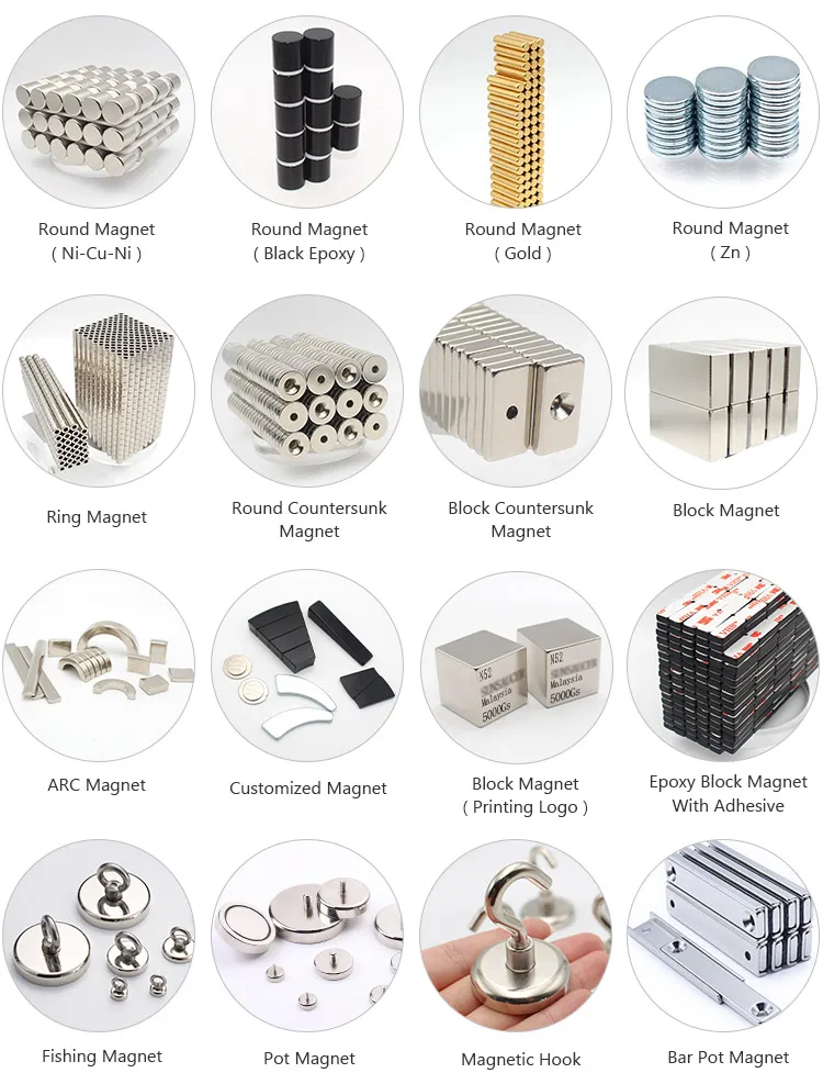 Neodymium Magnets With Screw Hole Square Block Round Csk Magnetic Base ...