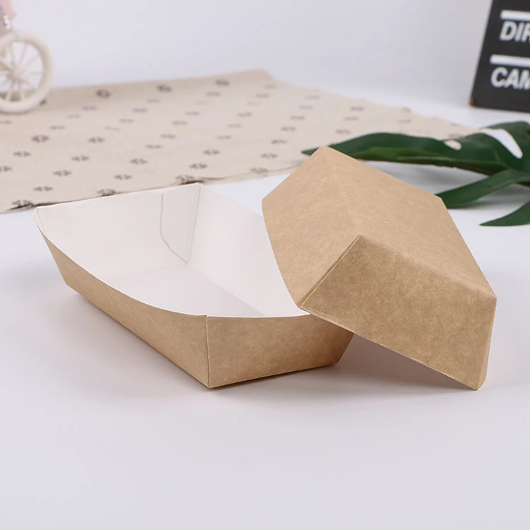 Eco-friendly Food Packaging - Customizable Kraft Paper Trays